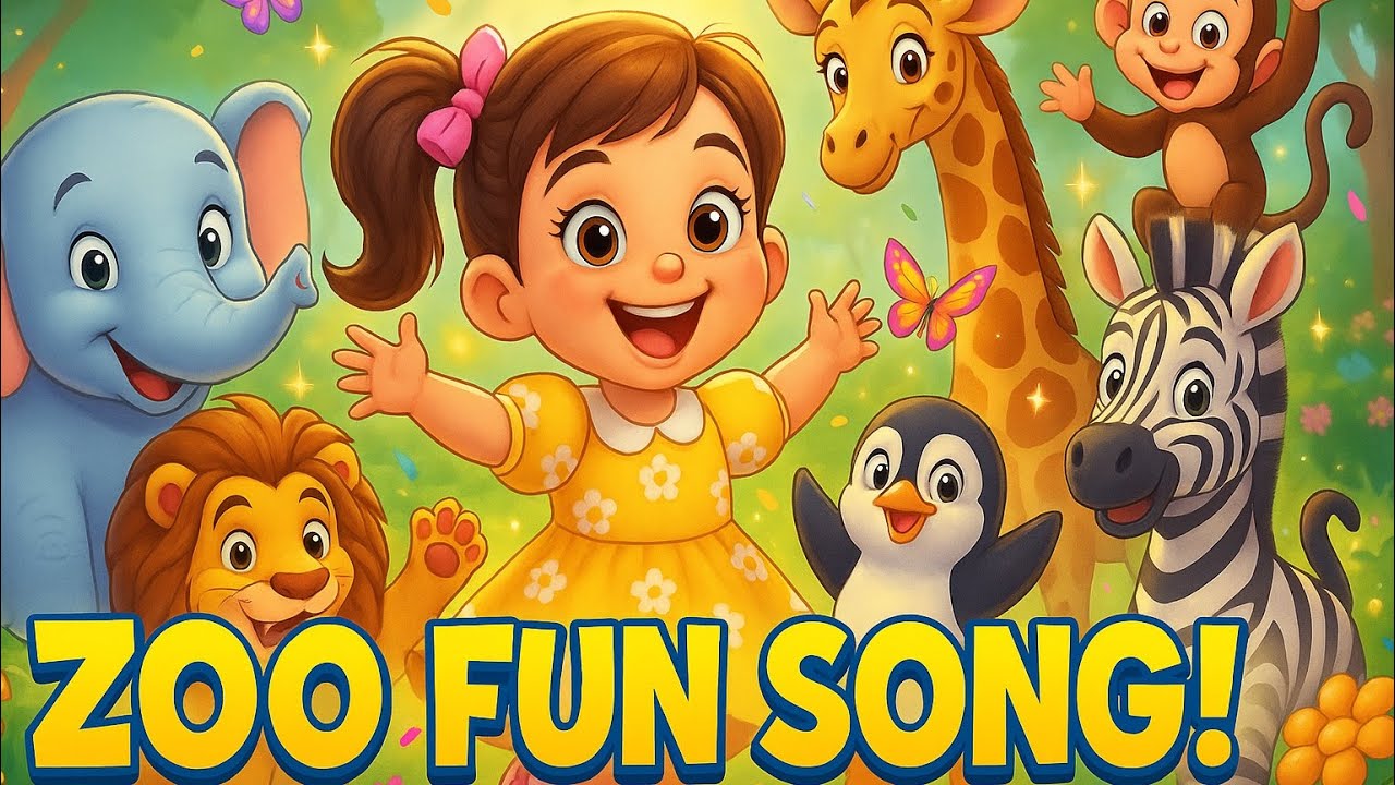 Zoo visit children song | Animal nursery rhymes | Baby animal songs ...