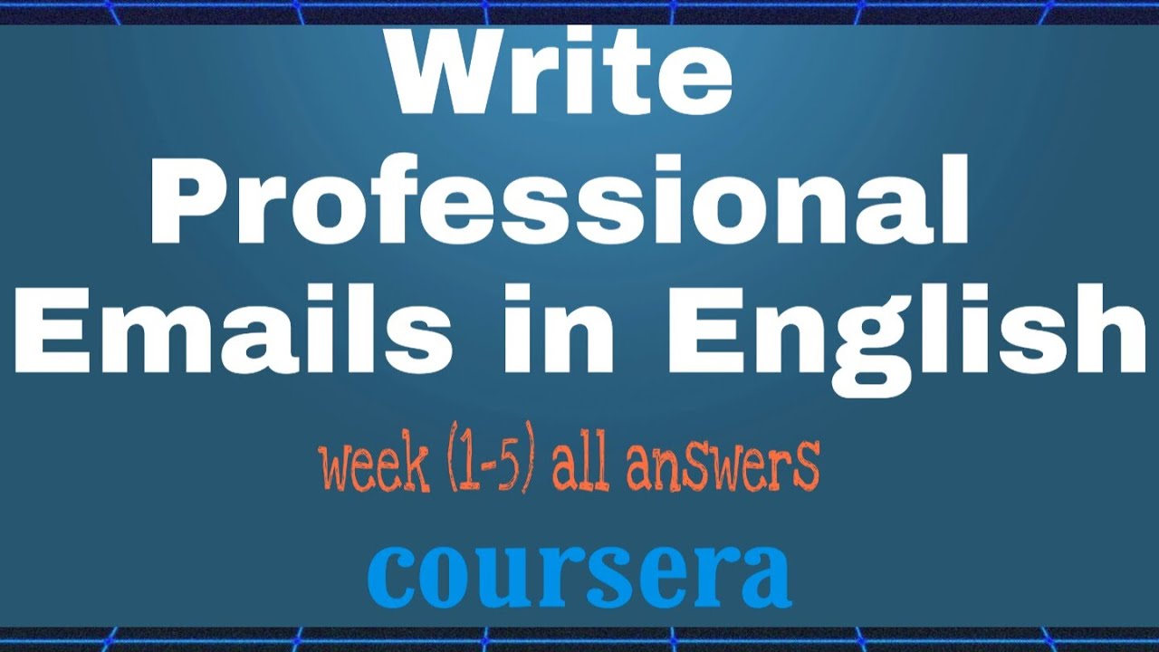 Write Professional Emails in English -answers _ Atanu's tech - YouTube