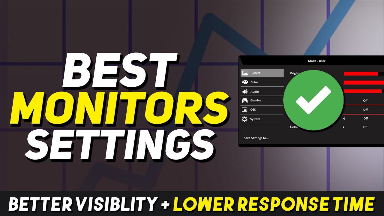 BEST GAMING MONITOR SETTINGS 2024! 🖥️ (Reduce Input Lag, Vibrant Colors) - YouTube