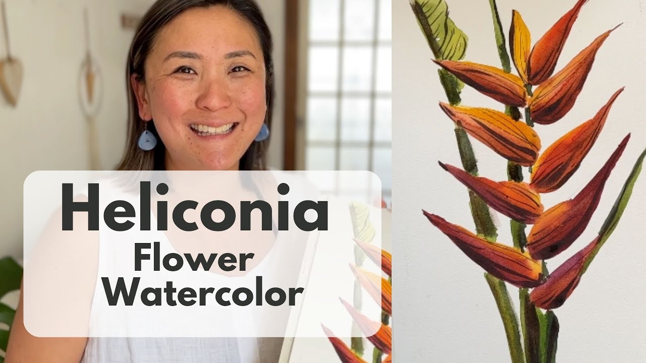 Paint This Beginner Friendly Heliconia Flower In A Loose Watercolour ...