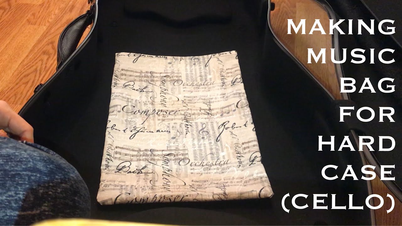 Making a music bag for a hard case (cello) - YouTube