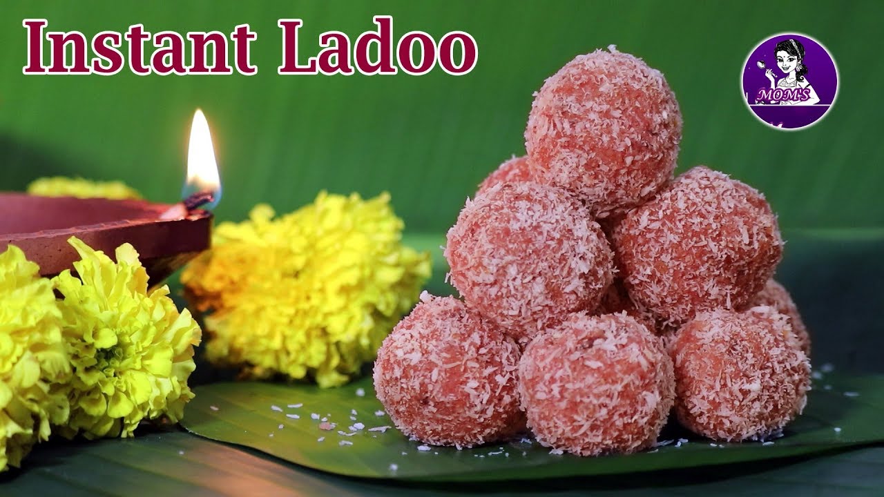 Pink Ladoo Recipe | 5 Mins Ladoo With Natural Calour | DIY Instant ...