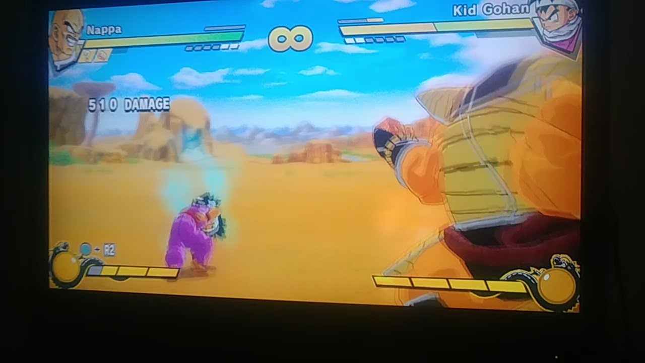 Dragonball Z Burst Limit Nappa Back Pursuit Attack on Kid Gohan Gyaku ...