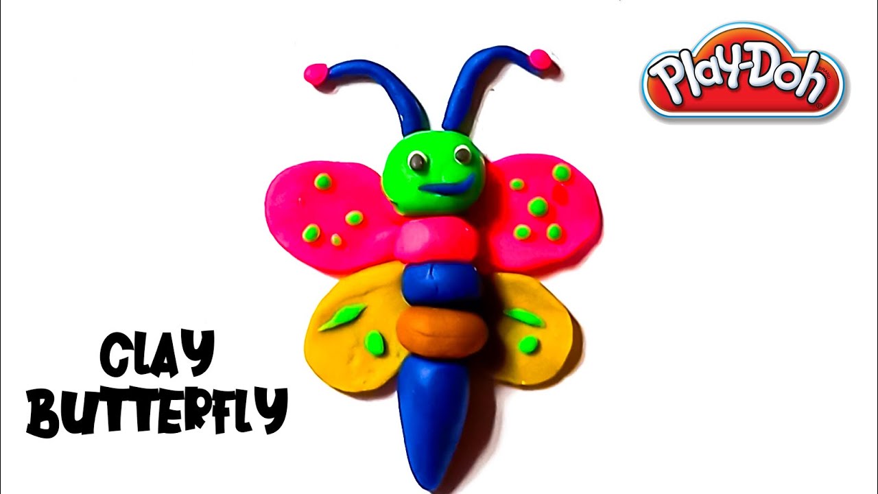 Butterfly Polymer Clay Toys Making | How To Make Butterfly From Clay ...