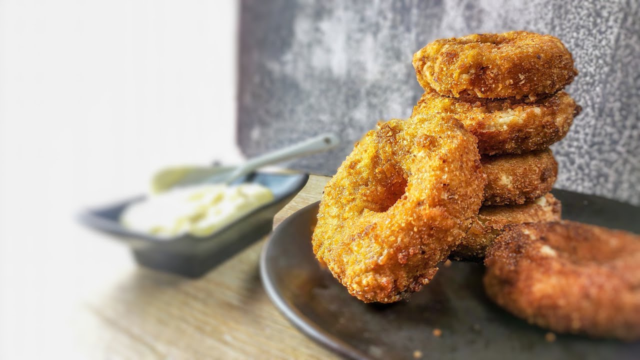 Crispy Chicken Donuts With Cheese Garlic Sauce II Chicken Nuggets ...