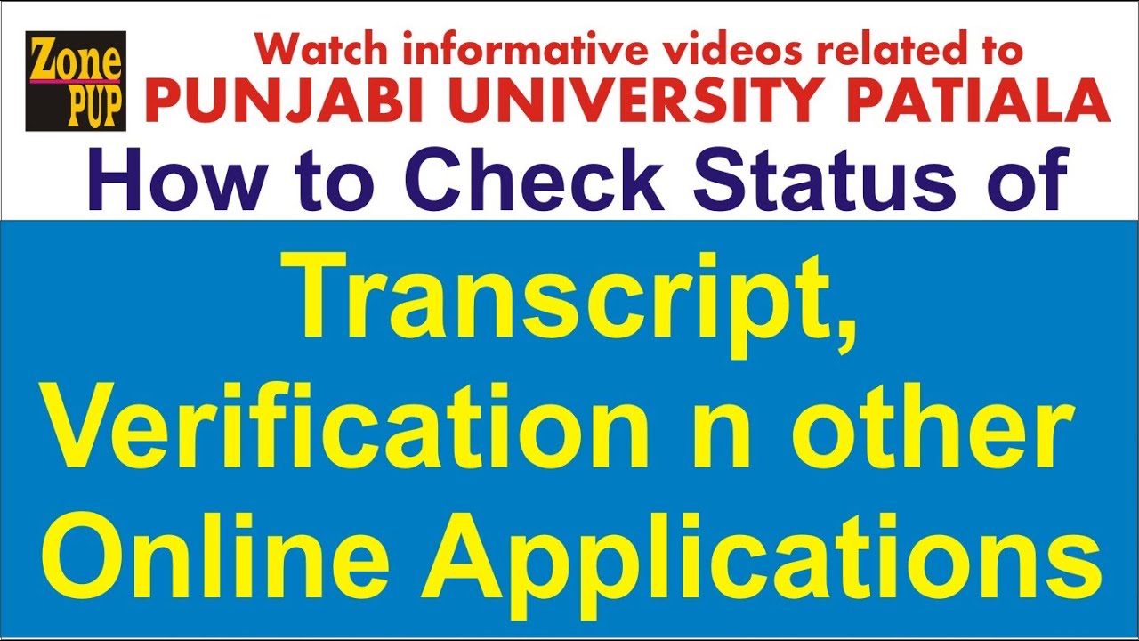 How to Check Status of Online Transcript Verification other ...