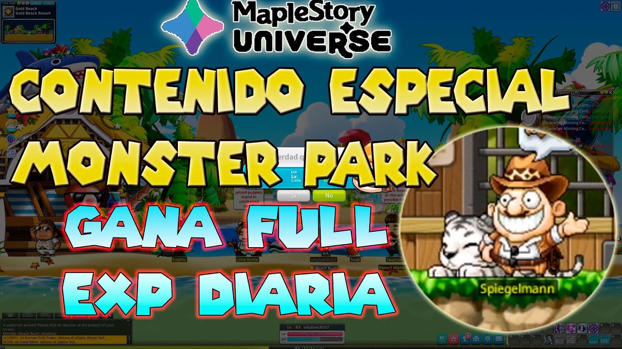 🚀HAZ ESTO A DIARIO Y GANA BASTANTE EXP | MONSTER PARK | MAPLESTORY ...