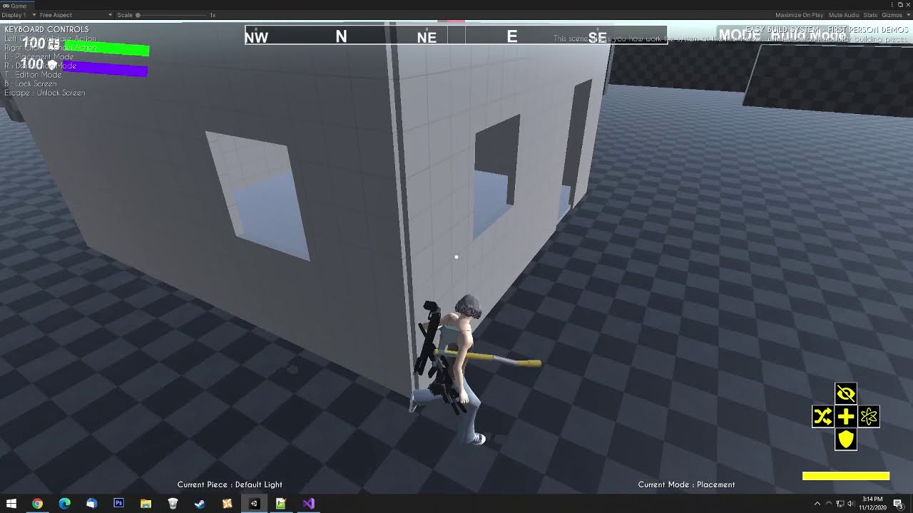 Unity3D Game Kit Controller + Easy Build System V5 Integration testing ...