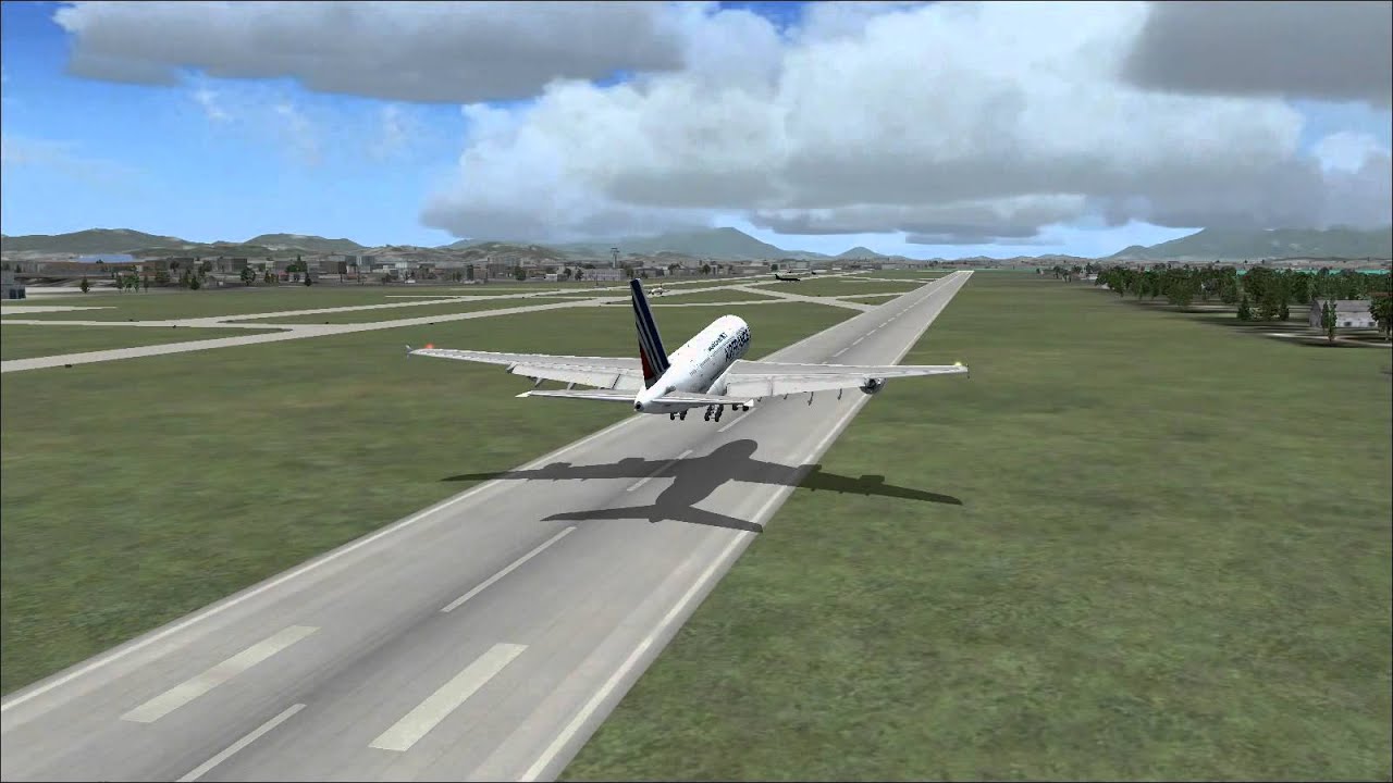 FSX Kiss landing at Rio de Janeiro airport with Airbus A380 Air France ...