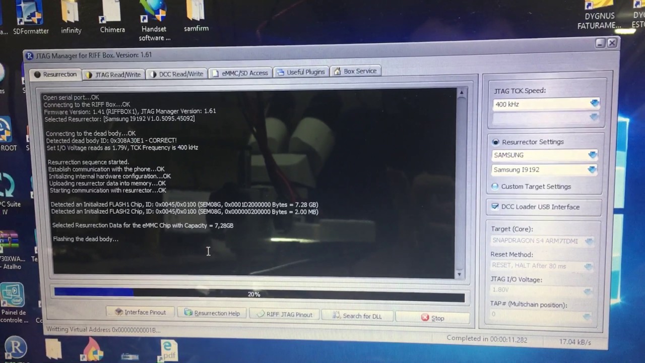 Jtag i9192 riff box - YouTube