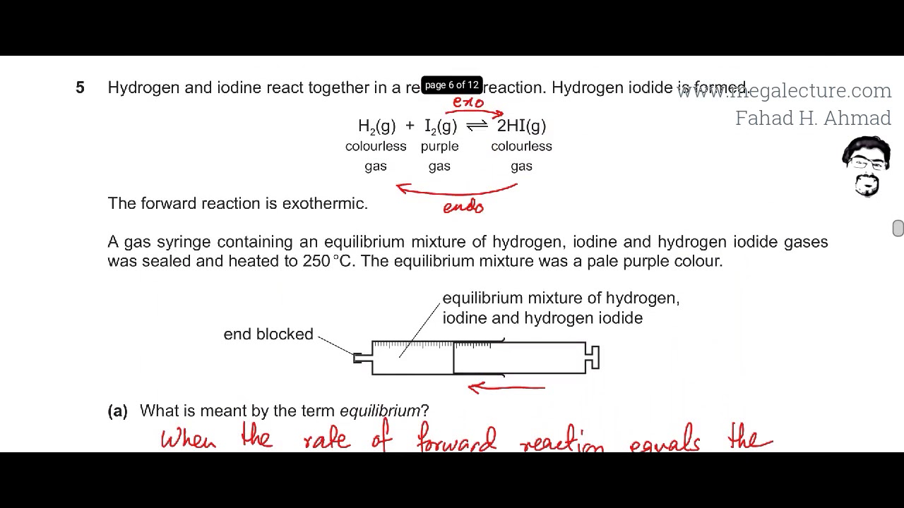 5 - 0620_s18_qp_42 : Rate of Reaction, Reversible Reactions, Dynamic ...