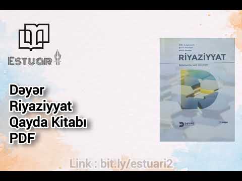 Dəyər riyaziyyat Qayda kitabı PDF!