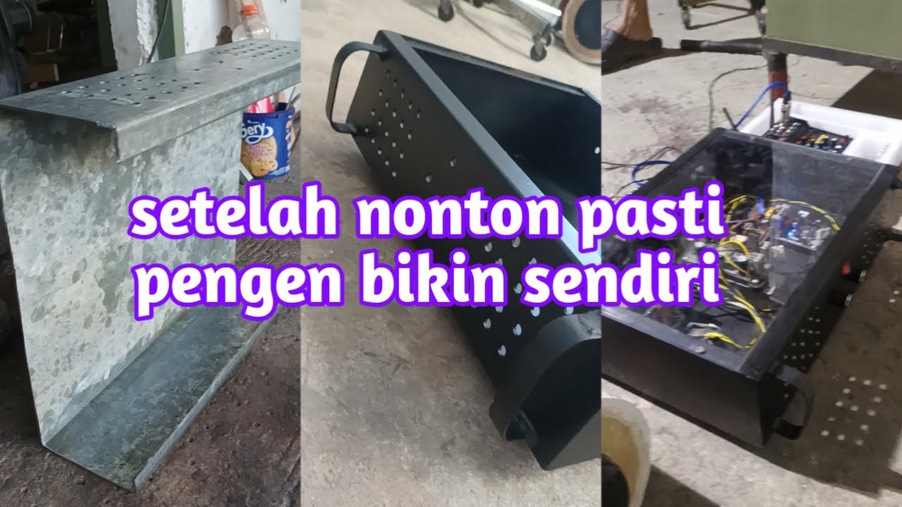Bahan plat besi untuk membuat box amplifier sendiri - YouTube