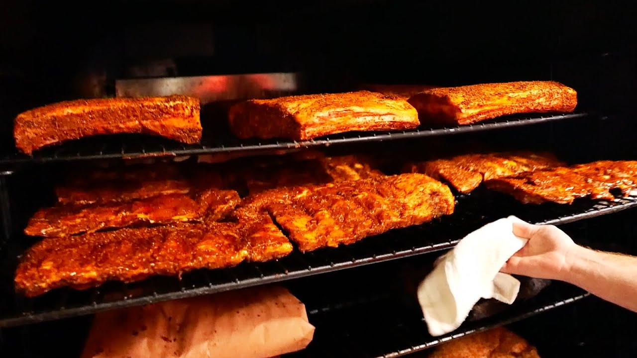American Food - GIANT DINO RIBS BBQ Pastrami Brisket Barbecue Izzy’s ...