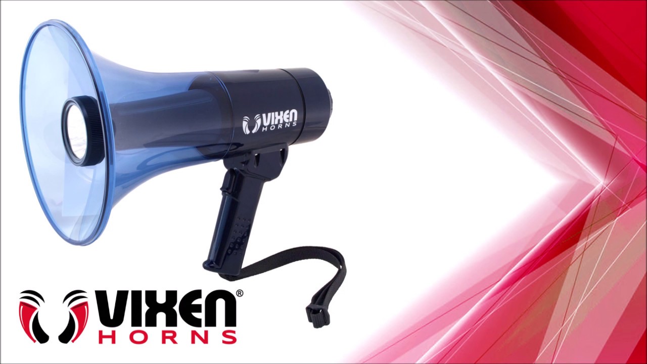 Vixen Horns Waterproof Megaphone with Siren/LED Flashlight (Navy ...