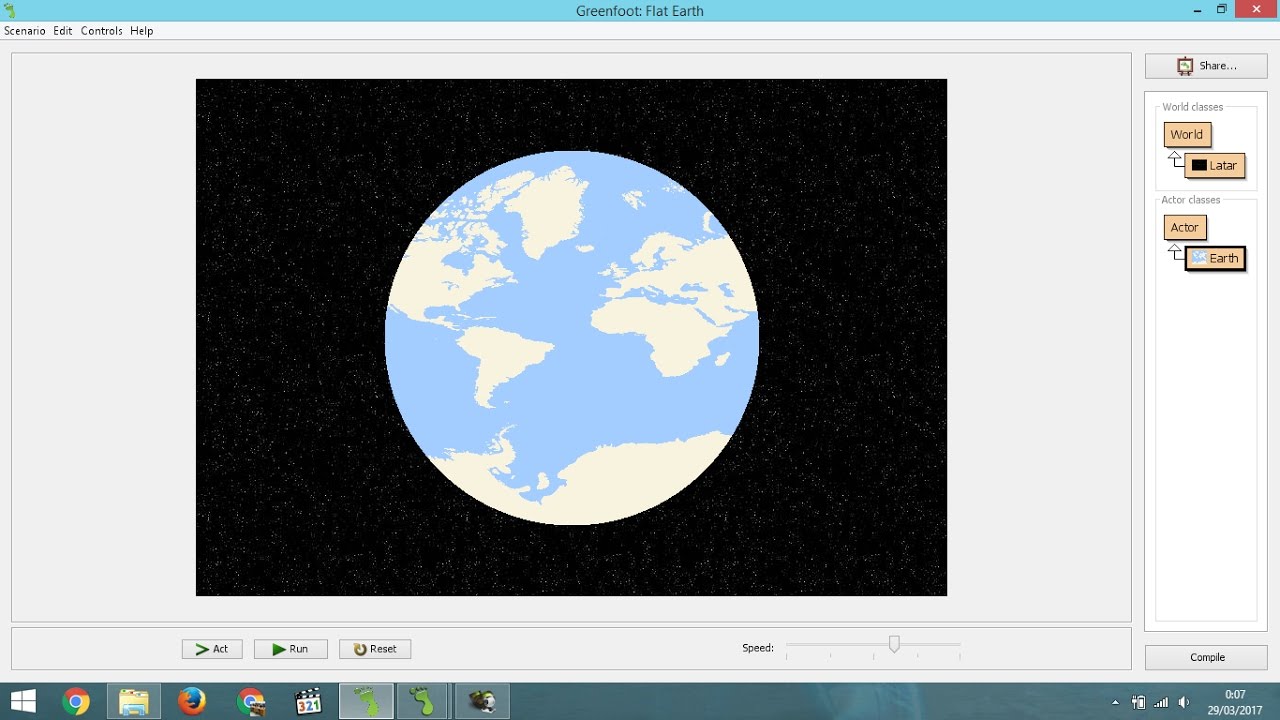 How to Draw Flat Map to Circle of The Earth and Animated it in ...
