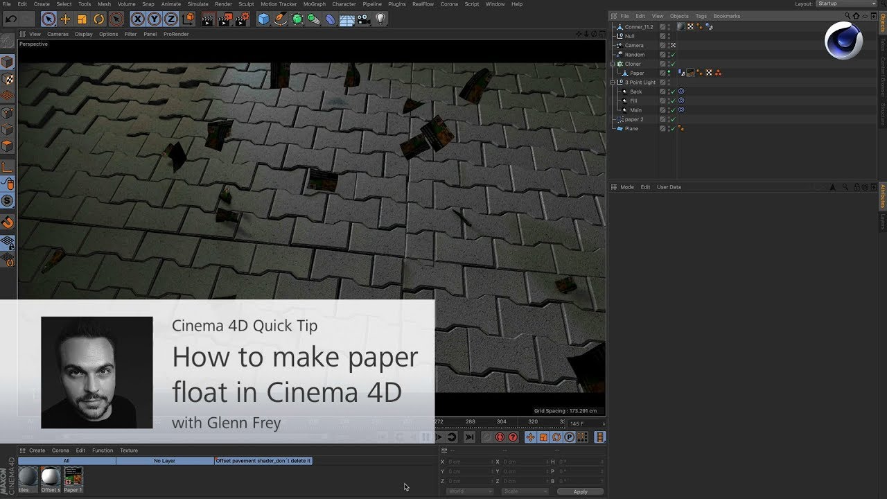 Tip - 251: Make paper float in Cinema 4D - YouTube
