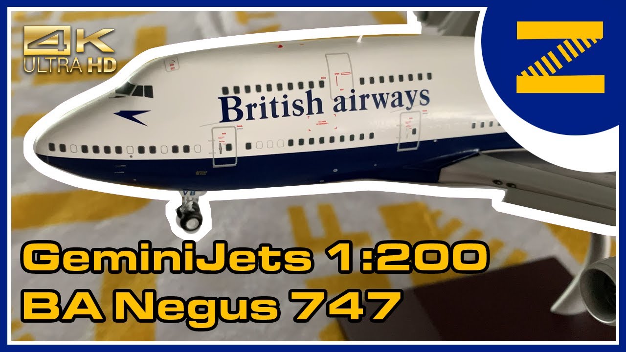 UNBOXING: GeminiJets British Airways 747-400 'Negus' Livery Flaps Down ...