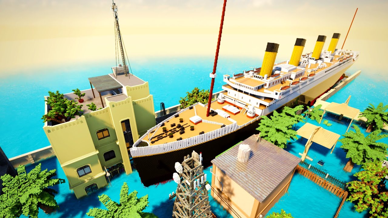 Cruise Ship Pass/Crash In flooded Village - Teardown - YouTube