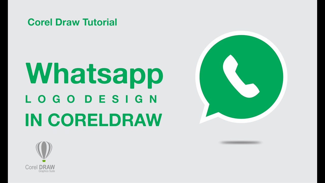 Whatsapp Logo Design in Coreldraw | How to design whatsapp logo in ...