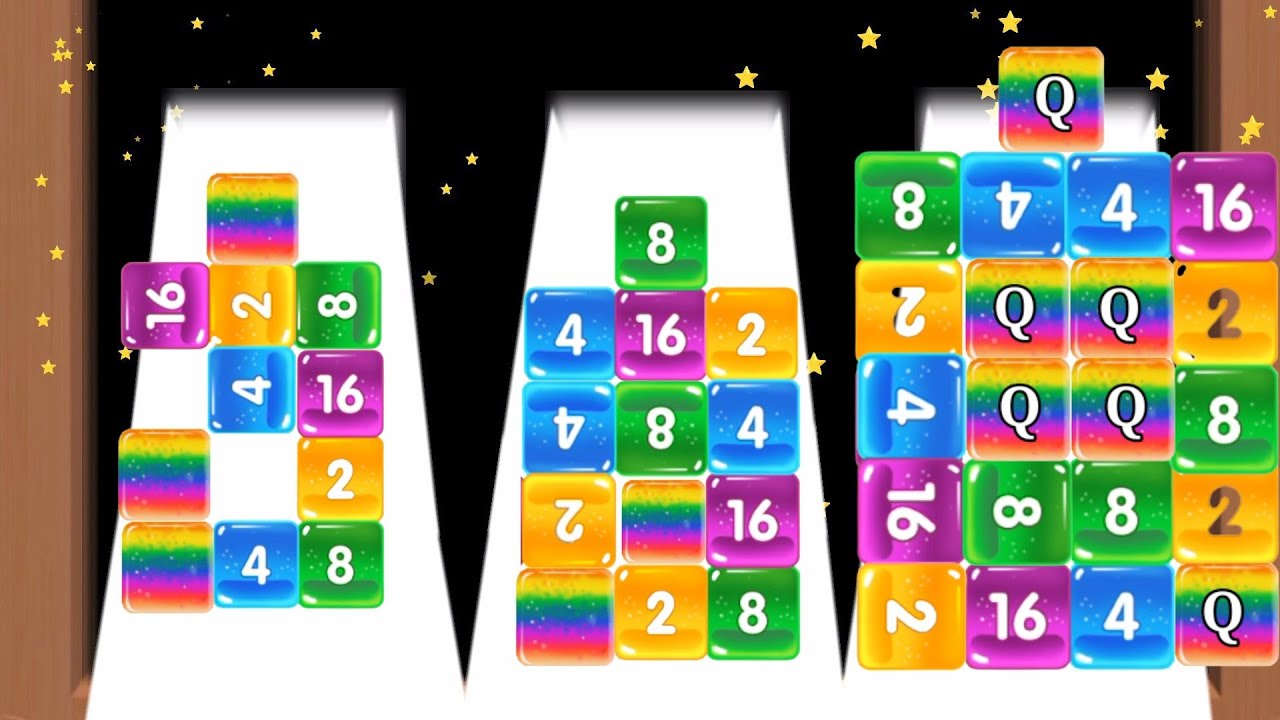 Jelly falling game - jelly fill 2048 gameplay max level #jellyfalling ...