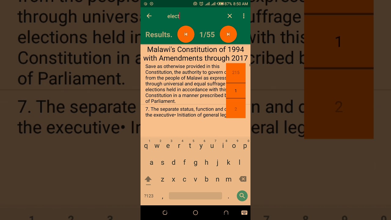 How to use constitution of Malawi app - YouTube