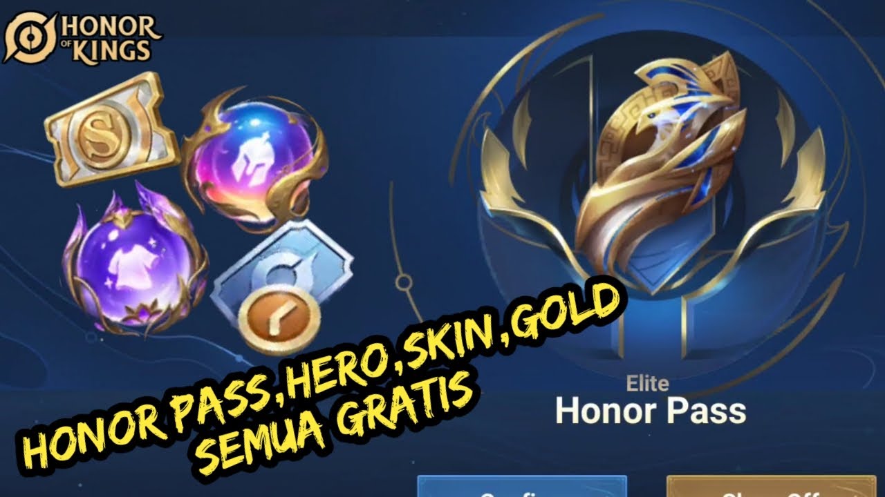 Cara Dapat Token, Hero, Skin, Gold, Honor Pass Gratis Honor of Kings ...