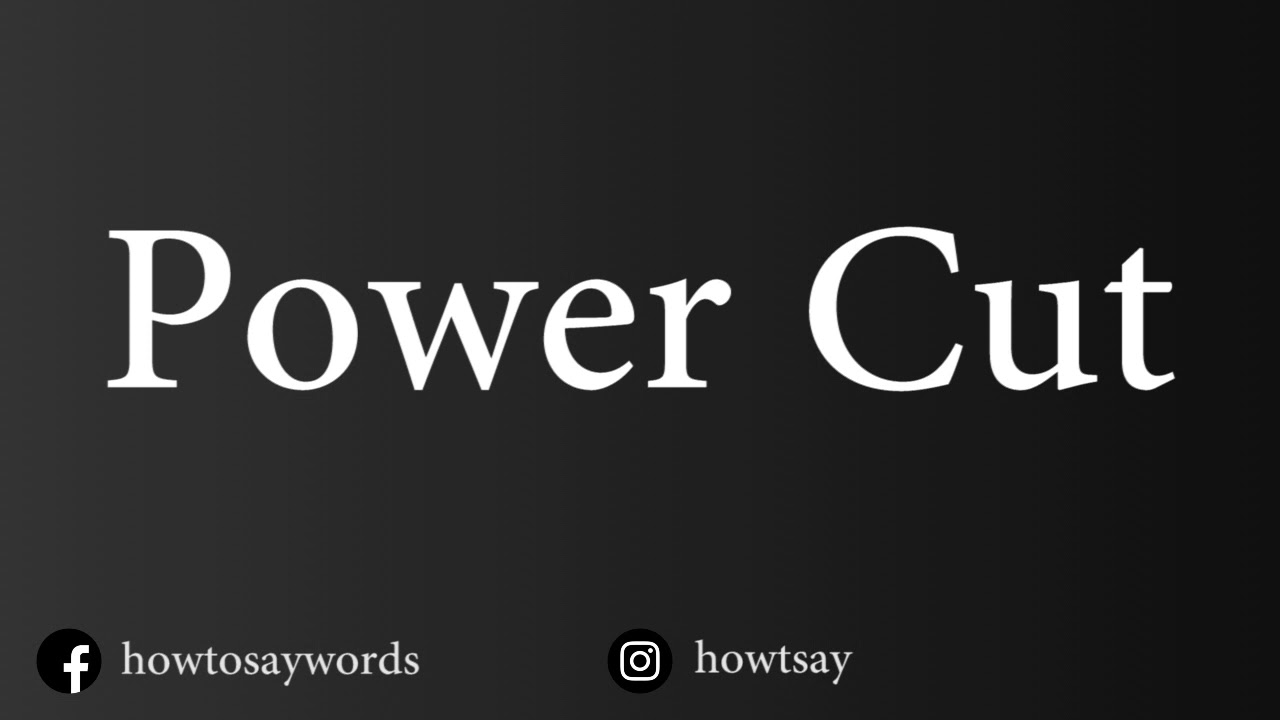 How To Pronounce Power Cut - YouTube