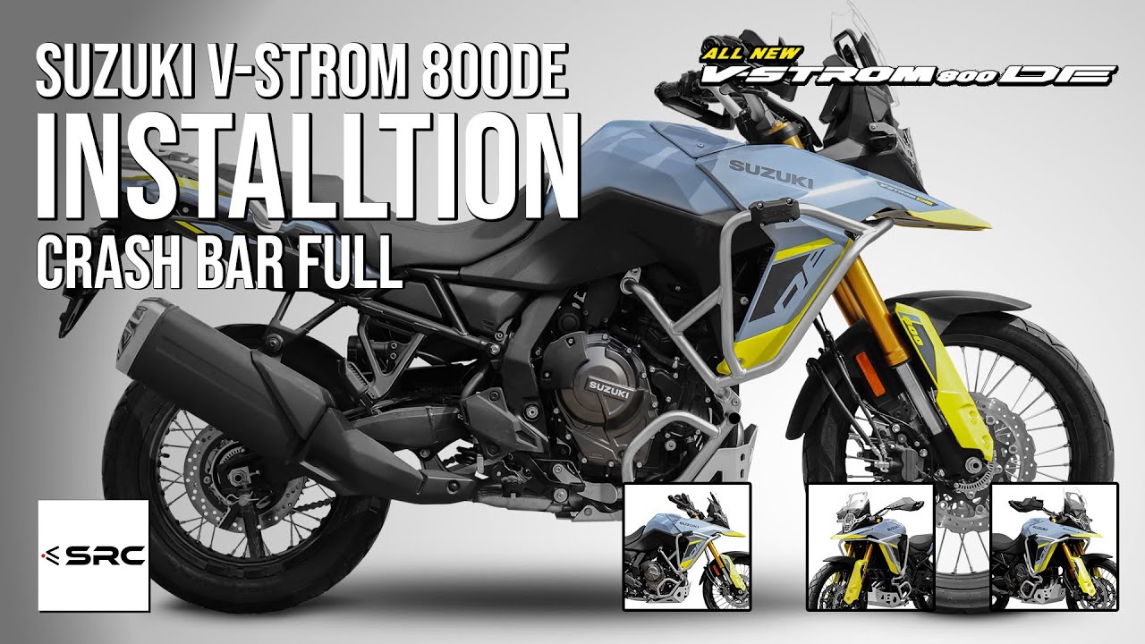 INSTALLATION CRASH BAR FULL SET + ENGINE GUARD FOR V-Strom 800 DE [SRC ...