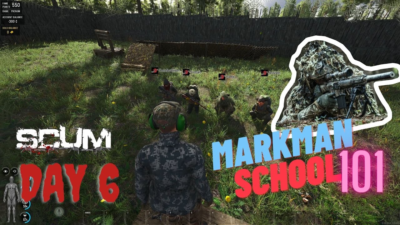 SCUM : DAY 6 - โรงเรียนพลแม่นปืน Markman School 101 - YouTube