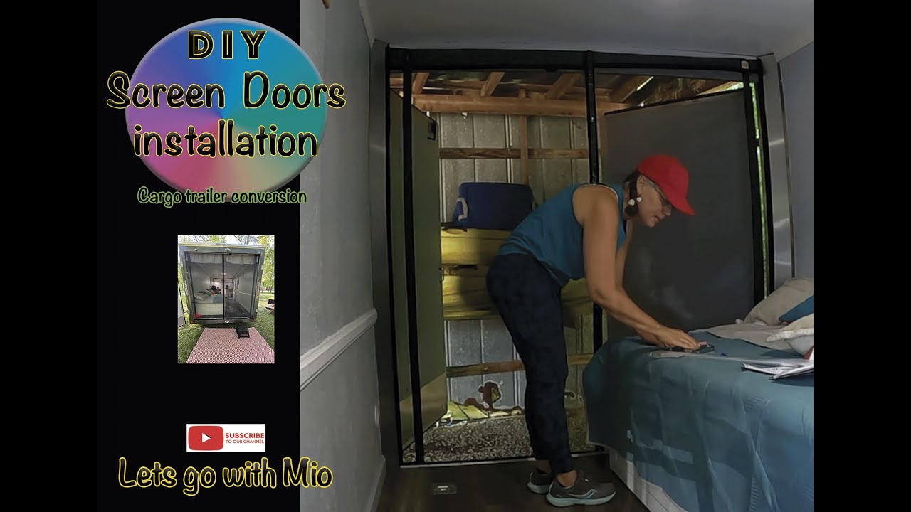 DIY - Install Backdoor Screens for Cargo trailer conversion camper ...