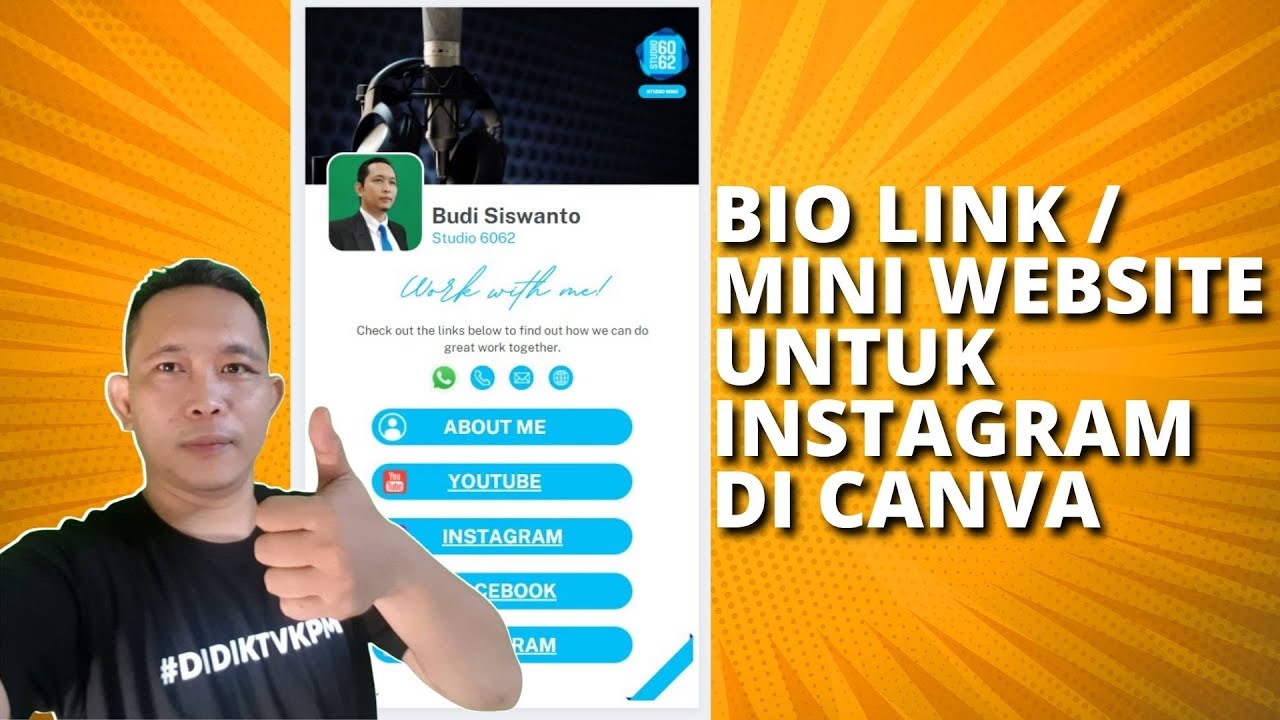 Cara Membuat Bio Link / Mini Website untuk Instagram di Canva - YouTube