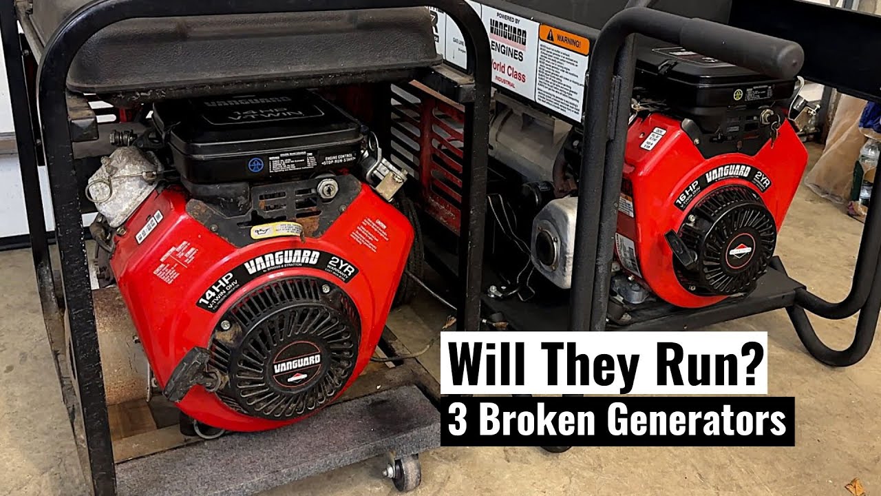 Three Broken Briggs Vanguard Generators. Will They Run and Make Power ...