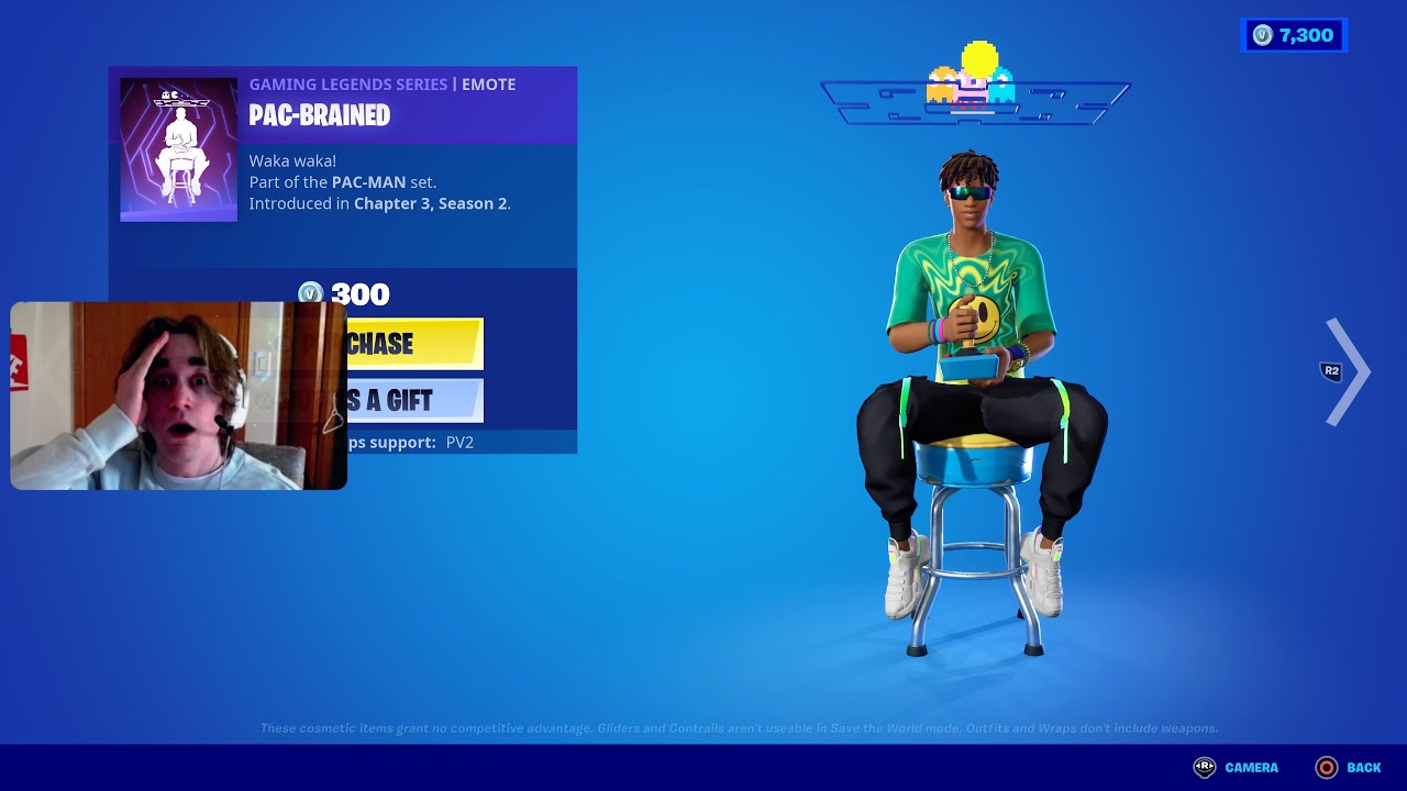 *NEW* Fortnite Pac-Brained Emote (PAC-MAN COLLAB) - YouTube