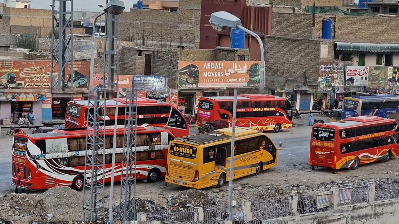 Quetta Jabal Noor Bus Stop | Bus arrival and departure | Sleeper Bus ...