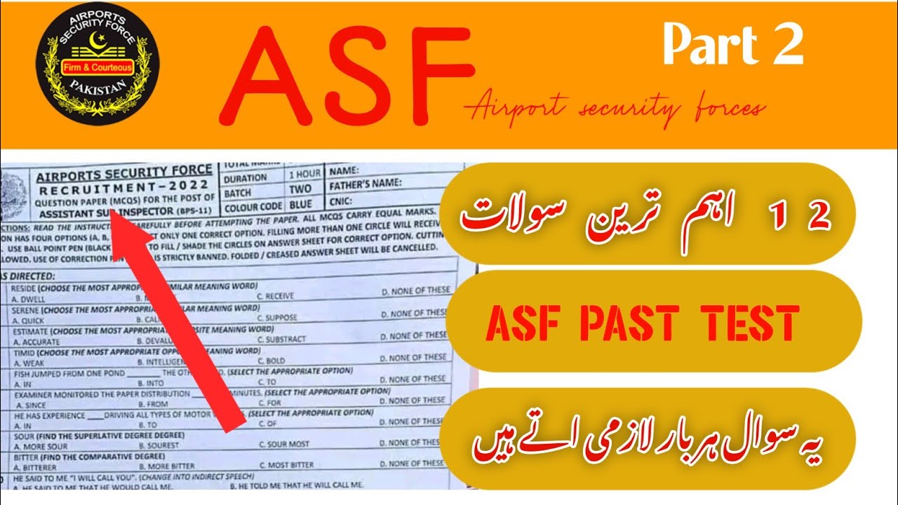 ASF ASI test preparation 2023||ASF corporal written test||ASF accdemic ...