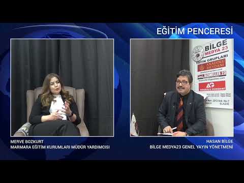 EĞİTİM PENCERESİ PROGRAMINDA KONUĞUMUZ MARMARA EĞİTİM KURUMLARI MÜDÜR YARDIMCISI MERVE BOZKURT OLDU