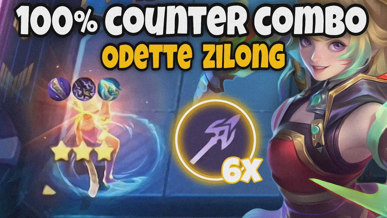 100% COUNTER COMBO ODETTE ELEMENTALIST WITH COMMANDER ZILONG !! WAN WAN ...