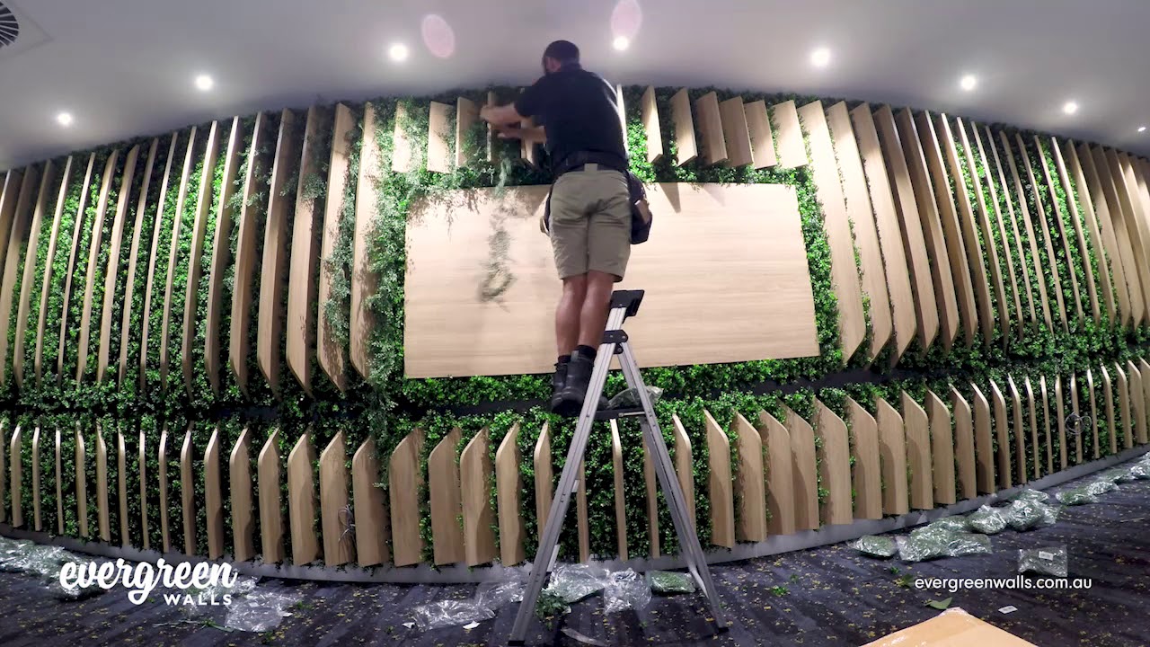 Evergreen Walls | Project | Healthcare Greenery Installation - YouTube