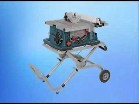 Bosch 4100-09 10" Worksite Table Saw with Gravity Rise Wheeled Stand ...