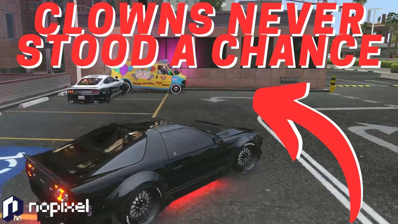 Chasing The Clowns In Stolen Cop Cars - #Nopixel #gta5 #RP - YouTube