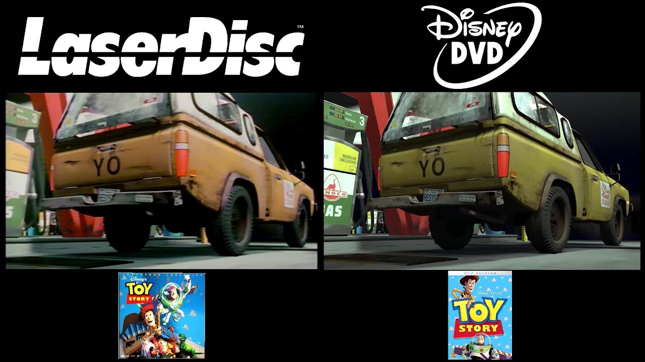 Toy Story Laserdisc VS DVD Comparision: Pizza Planet Truck - YouTube
