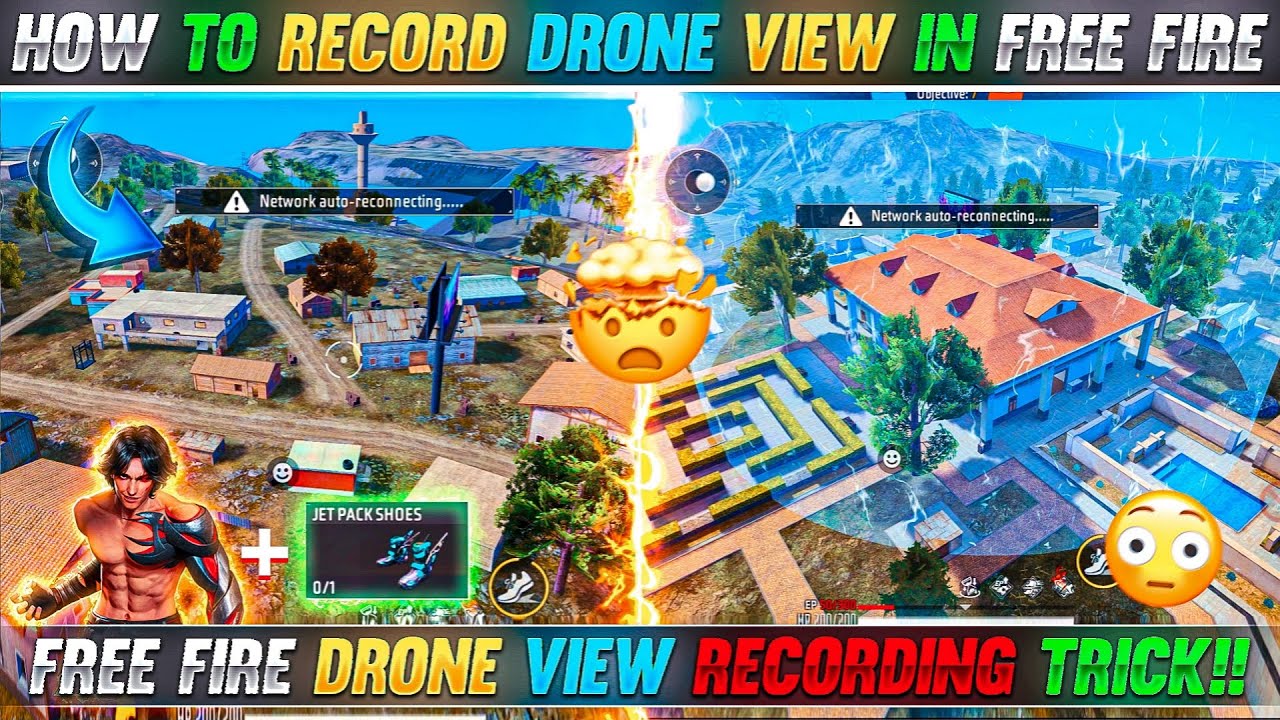 HOW TO RECORD DRONE VIEW IN FREE FIRE | FREE FIRE DRONE VIEW RECORDING ...