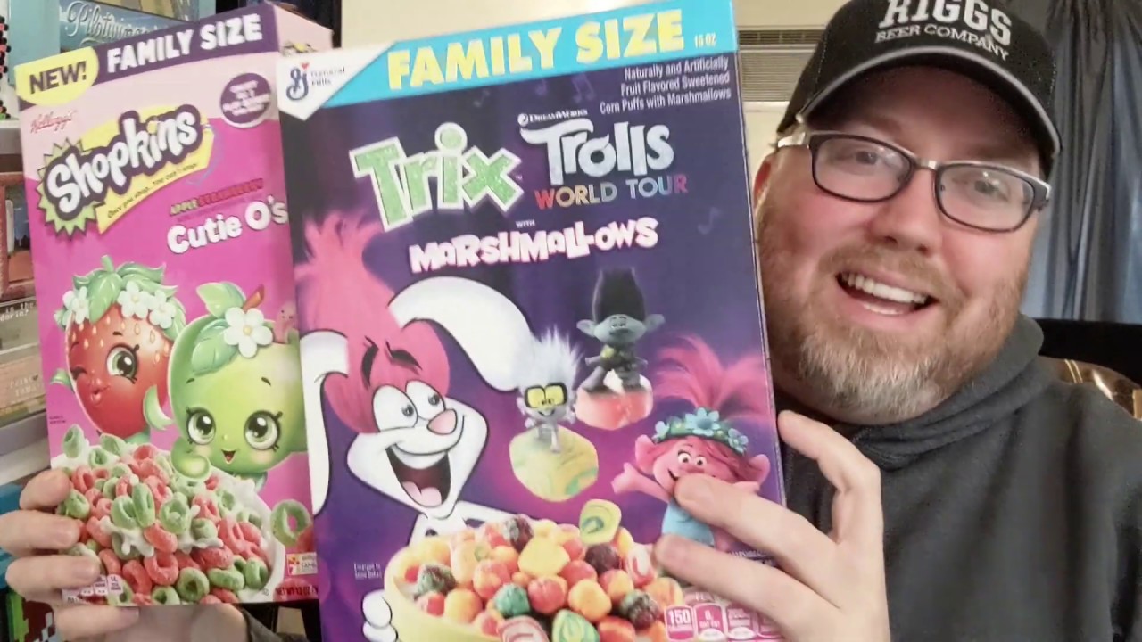 Trix: Trolls World Tour + Shopkins Cereal - Taste Test - YouTube