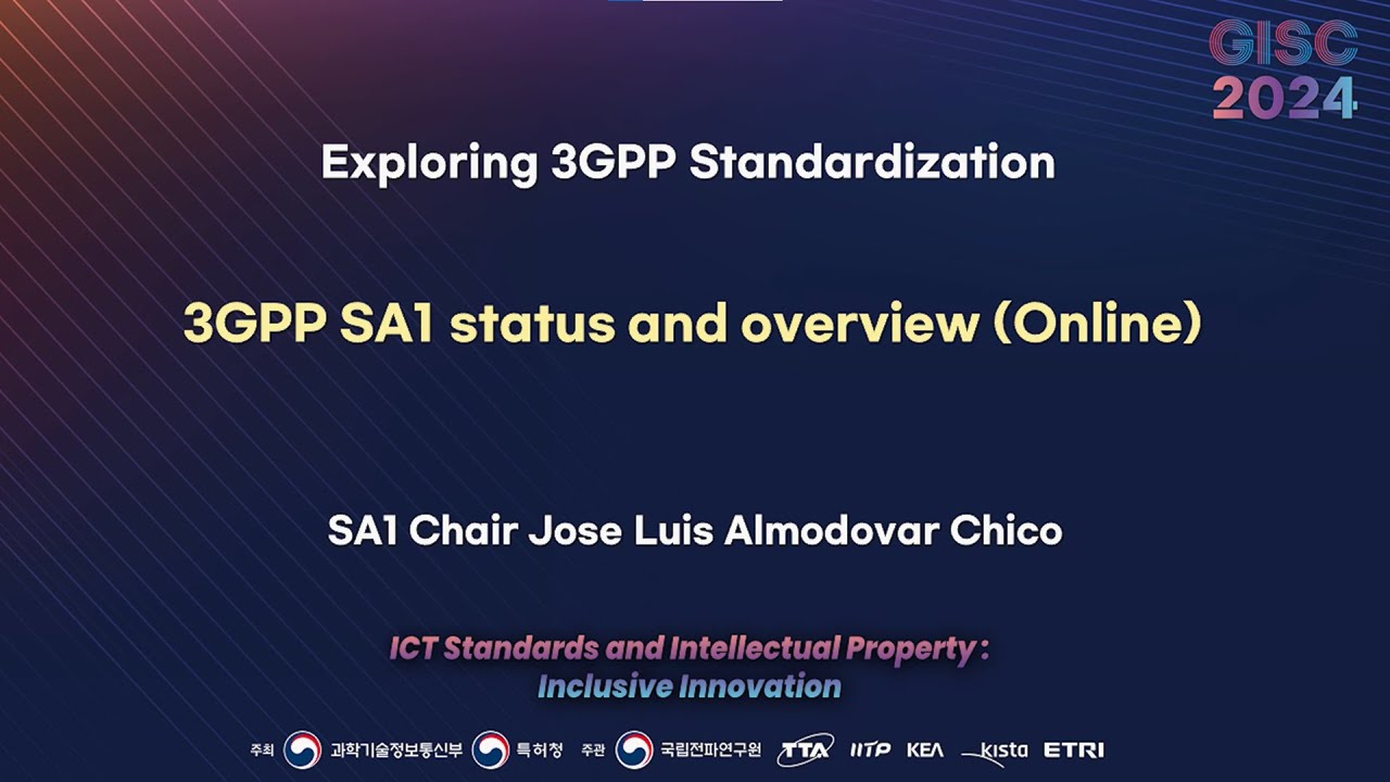 [GISC 2024] 3GPP SA1 status and overview 🌐TTA, ICT 표준화 🌐 - YouTube