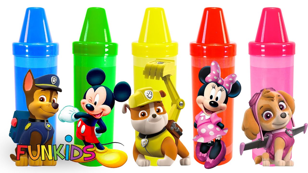 Paw Patrol & Mickey Mouse Color Surprise Toys | Learn Colors with Micky ...
