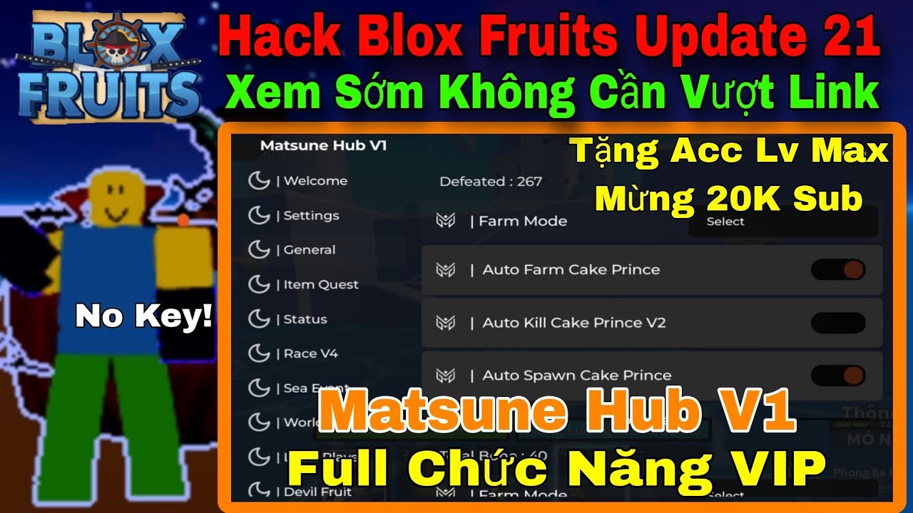 Cách Hack Matsune Hub V1 Farm Siêu Nhanh Full Chức Năng VIP - Tặng Acc ...