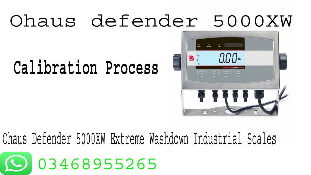 Ohaus Defender 5000XW Extreme Industrial Scale Calibration Process ...