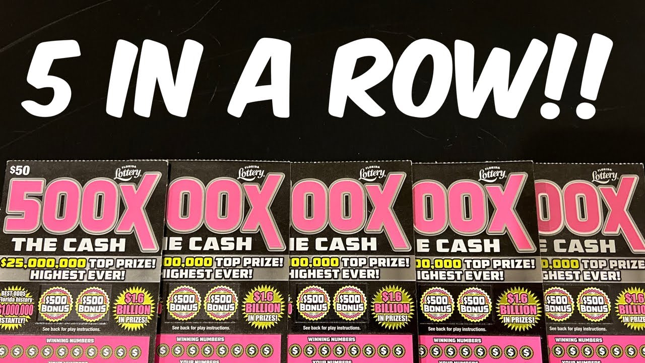 500X The Cash | 5 Tickets in a Row!! | $250 in Florida Lottery Scratch offs | $25,000,000 Top ...