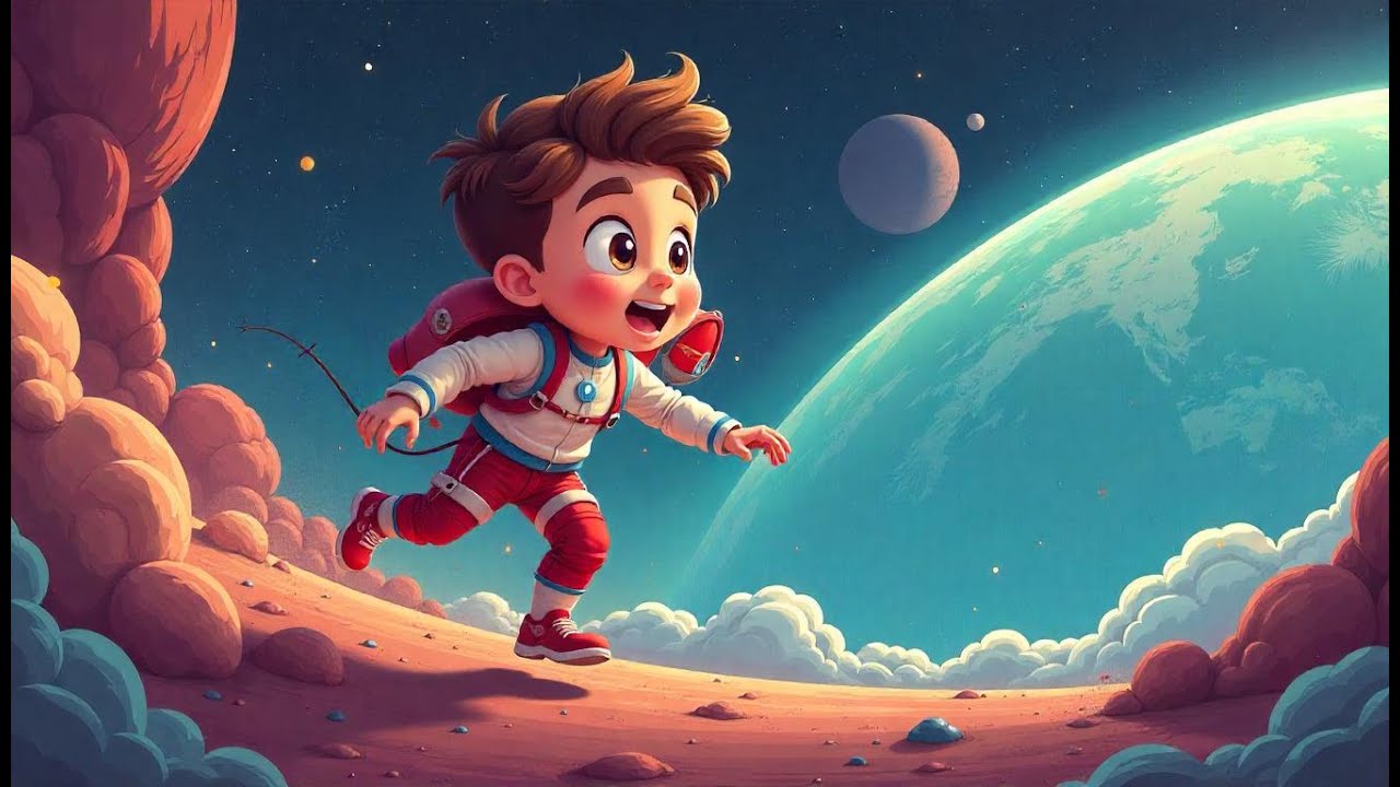kid astronaut traveling in aerospace - YouTube